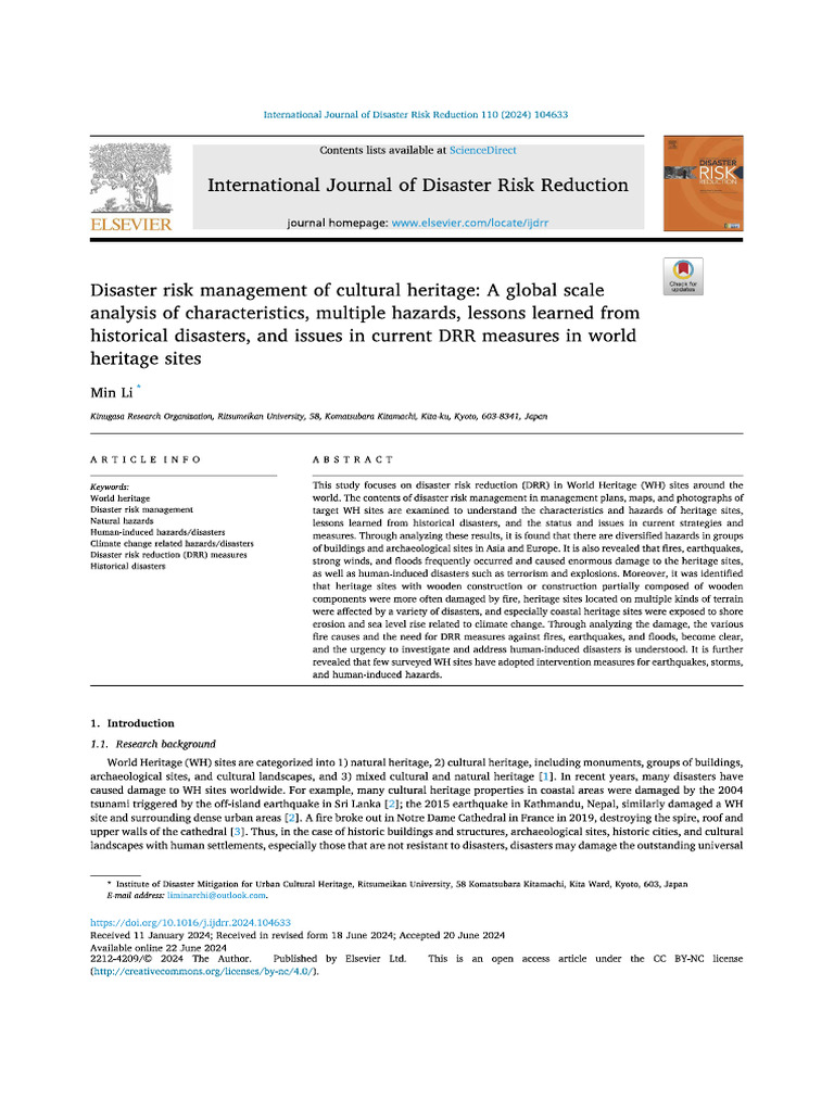 Disaster Risk | PDF