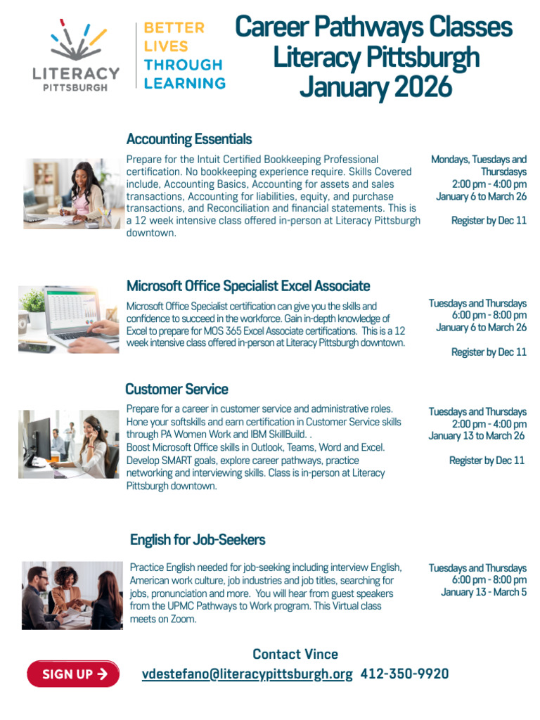 Career Pathways Literacy Pittsburgh January 2026 Pdf