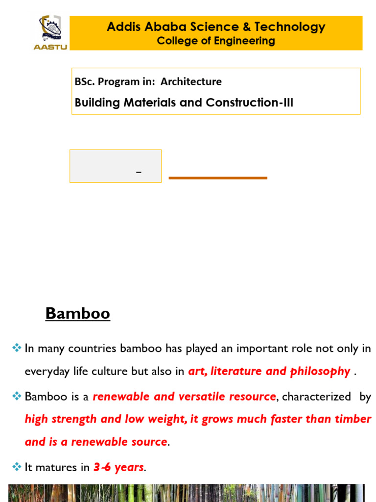 Bamboo Properties and Construction Methods | PDF | Bamboo | Screw