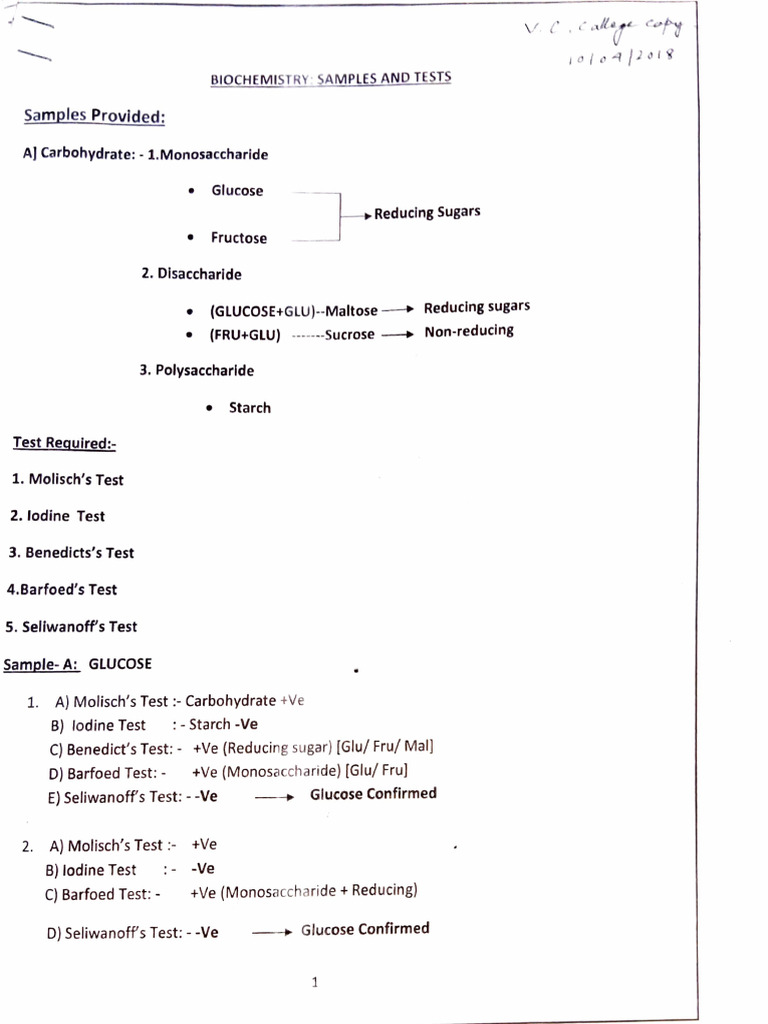 Biochemistry Sample and Tests For Exams | PDF | Fructose | Glucose