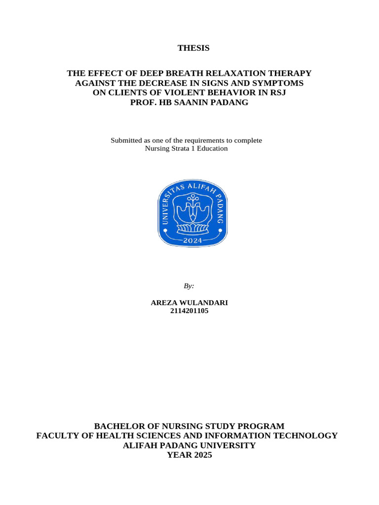 Manuskripsi Englis Areza | PDF | Schizophrenia | Psychology