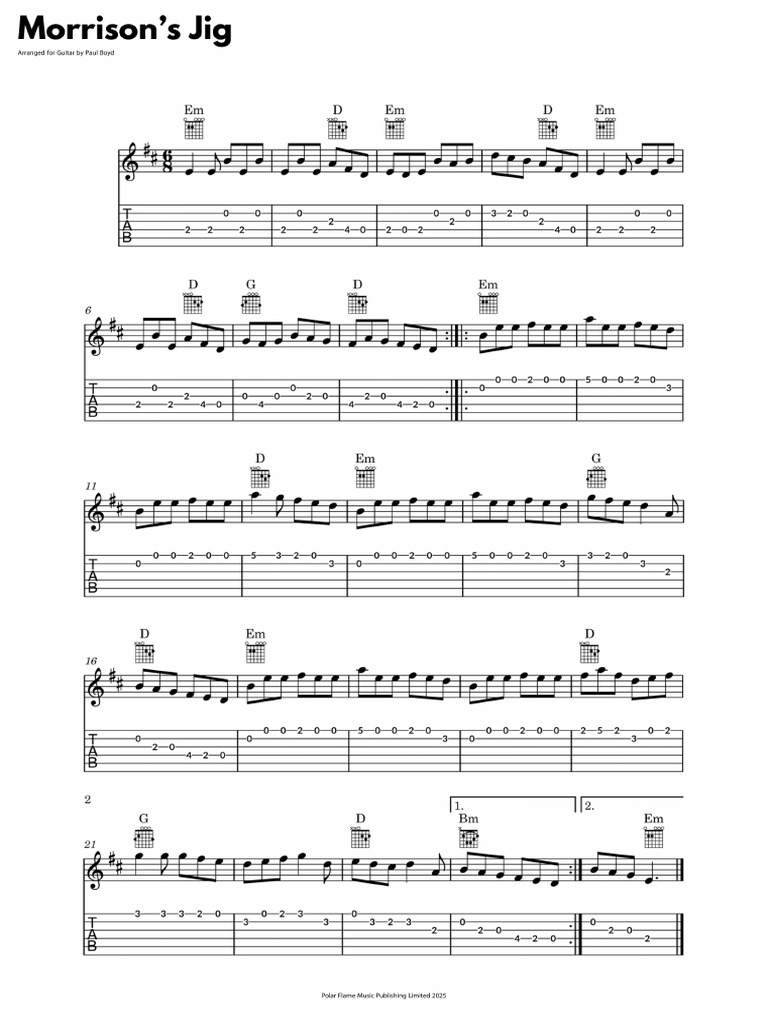 Morrisons Jig - Guitar Tab and Chords | PDF