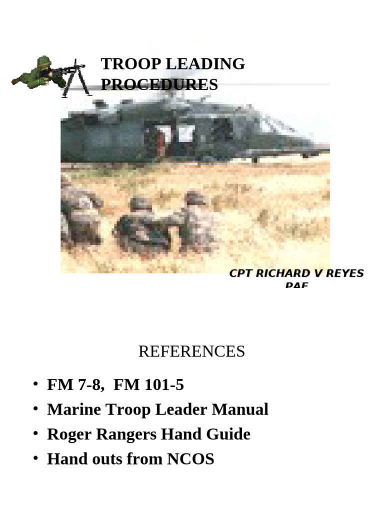 Troop Leading Procedures Overview | PDF | Reconnaissance | Warfare
