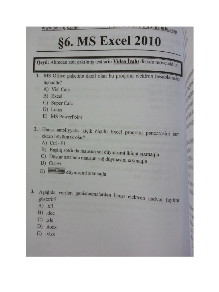 _6.Ms_Excel_2010 | PDF