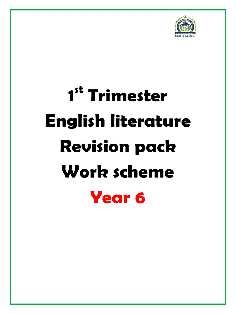 Year 6 - Revision Pack - Work Scheme | PDF