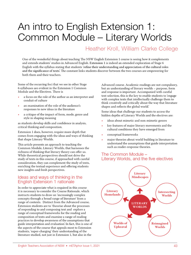 H. Kroll Intro To Literary Worlds | PDF | Aristotle | Literary Theory