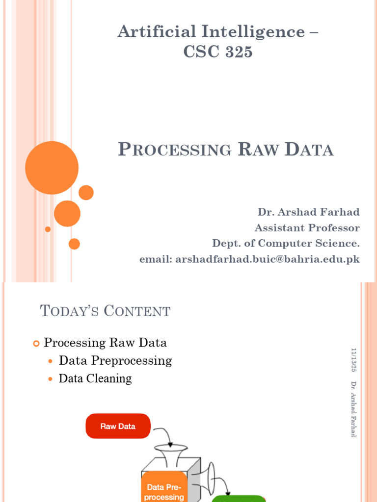 Lec - 04 Preprocessing FinalTerm 13112025 101340pm | PDF | Outlier ...