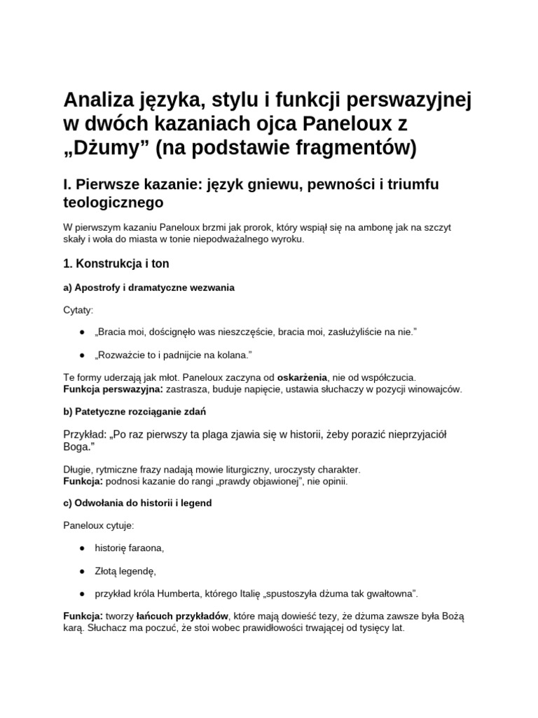 Analiza Dzuma | PDF