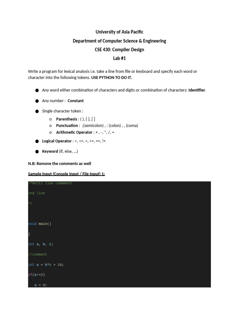 Lab Problem 1 | PDF