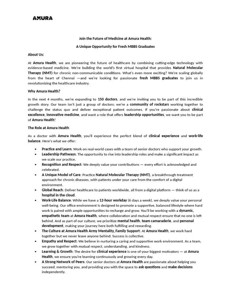 Amura Doctors JD | PDF | Medicine | Health Care