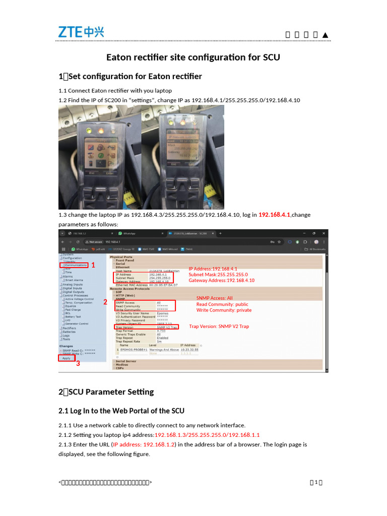 Eaton Rectifier SCU Configuration Guide | PDF | World Wide Web ...