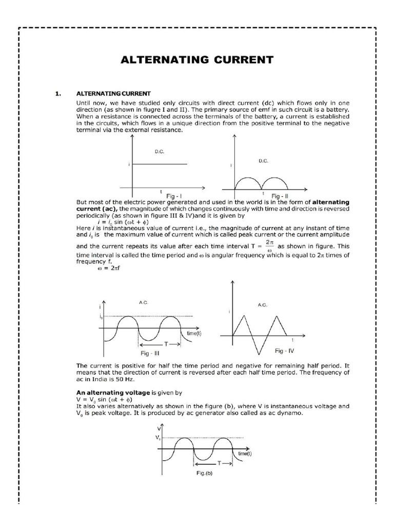 Alternating Current | PDF