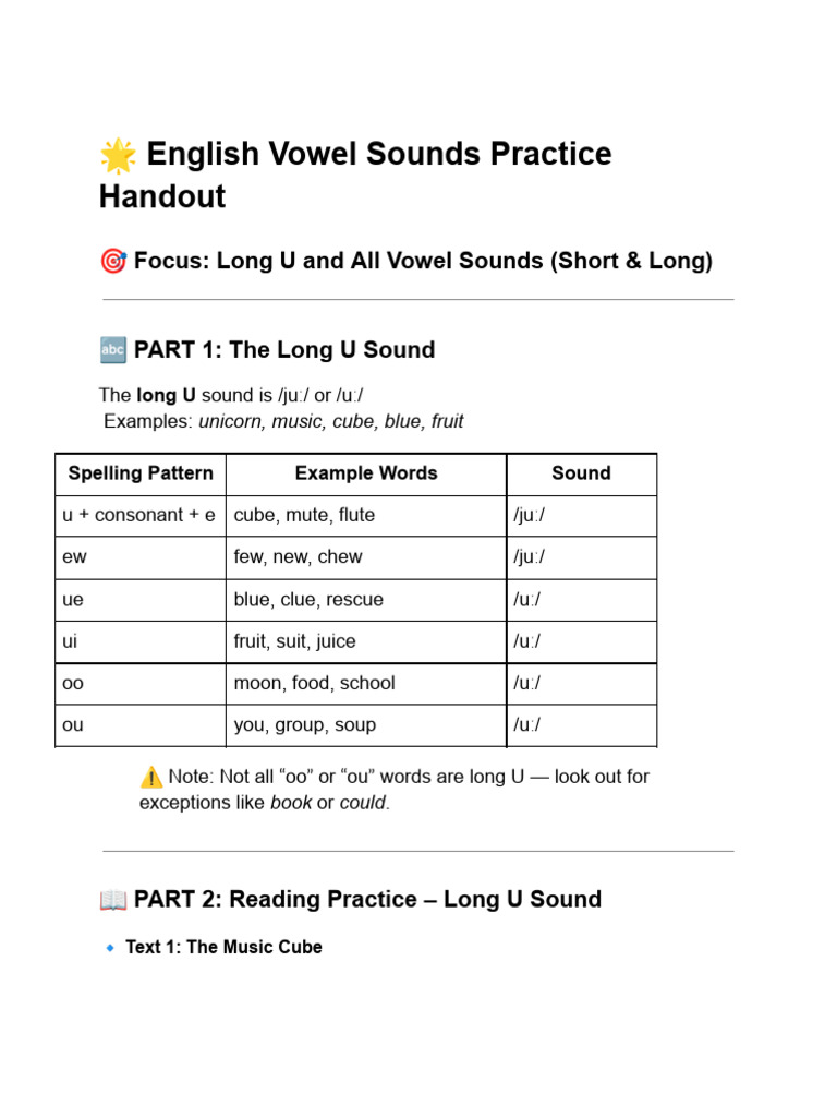 Long U | PDF