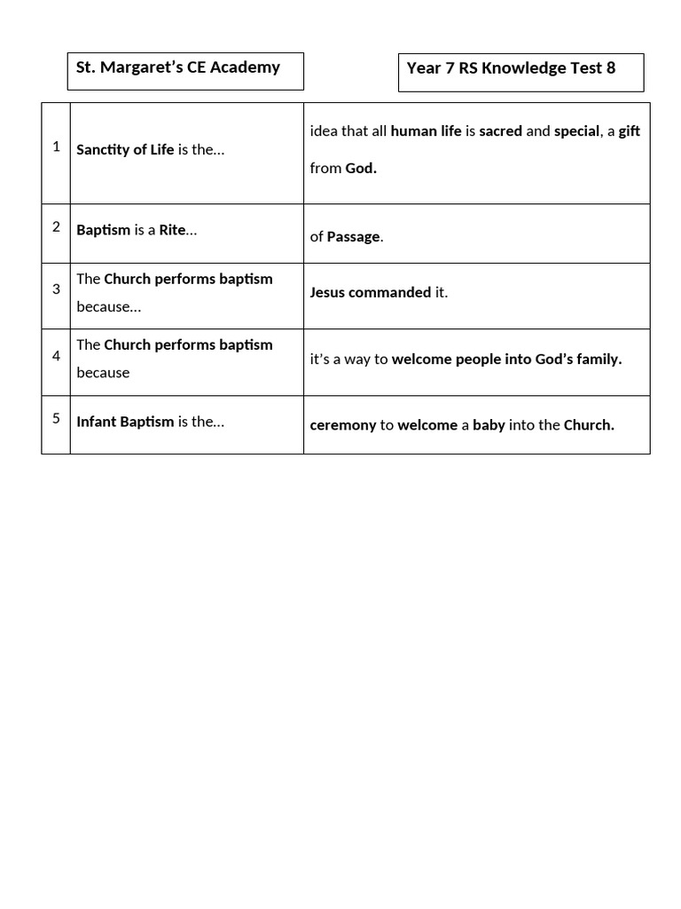 RS Y7 Test 8 Knowledge Homework 3 | PDF