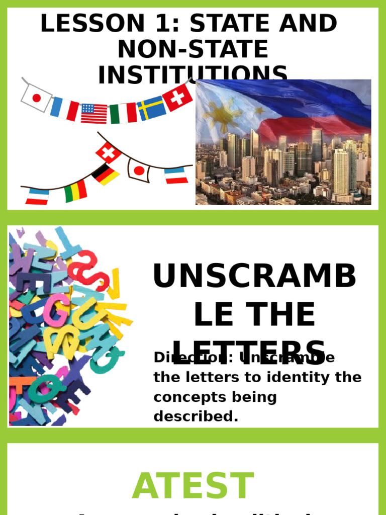 LESSON 1 (STATE AND NON-STATE INSTITUTIONS) | PDF | Banks | Corporations