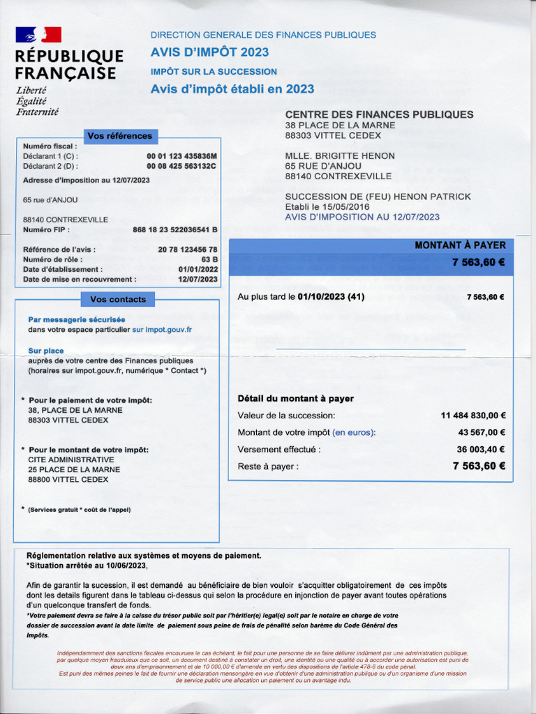 Avis D'imposition | PDF