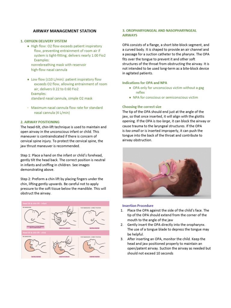 Airway Management Checklist | PDF | Respiration | Medical Equipment