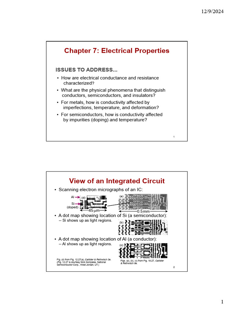 Chapter 7 - Electrical Properties | PDF | Electrical Resistivity And ...