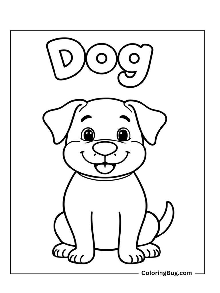 Color The Dog Worksheet | PDF