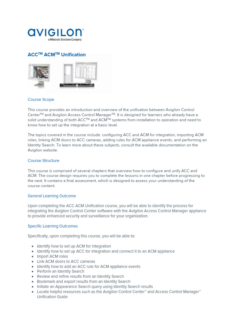 ACC ACM Unification Scope, Structure, and Outcomes | PDF