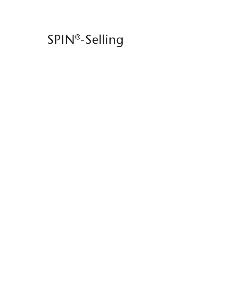 SPIN®-Selling: Sales Strategy Guide | PDF | Sales | Spin (Physics)