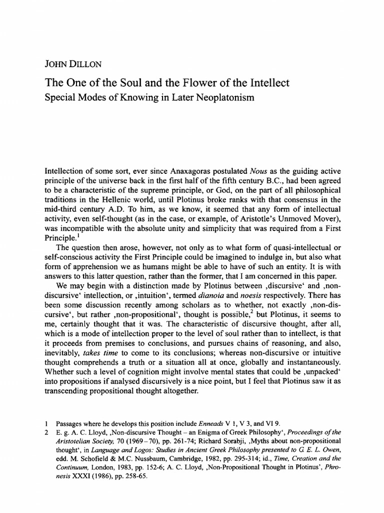 JOHN DILLON - The One of The Soul and The Flower of The Intellect ...