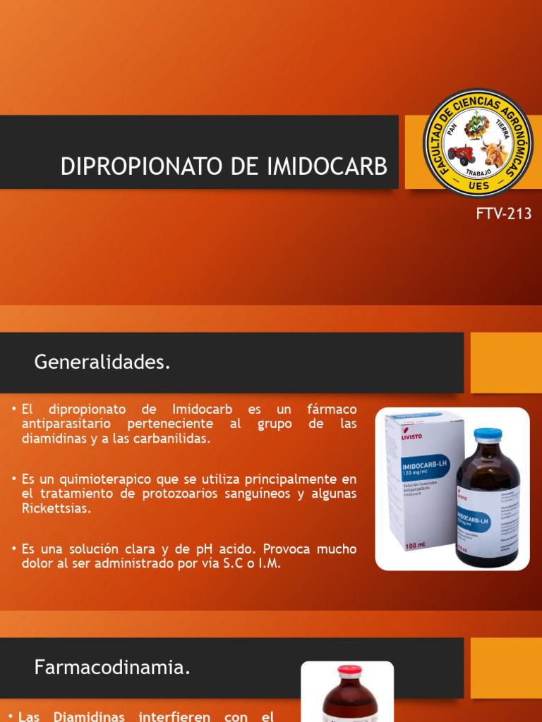 IMIDOCARB .PIX | PDF | Farmacocinética | Drogas
