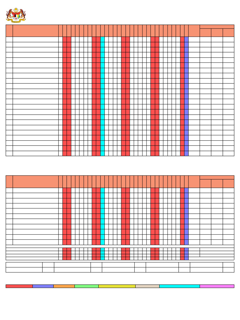 Kehadiran Kelas OGOS 4D | PDF
