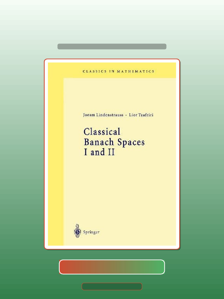 Answers For Classical Banach Spaces I II Ebook and TestBank Bundle ...