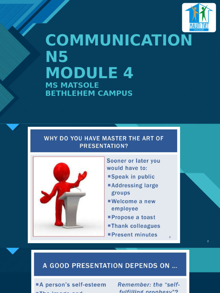 Communication N5 Module 4 Overview | PDF