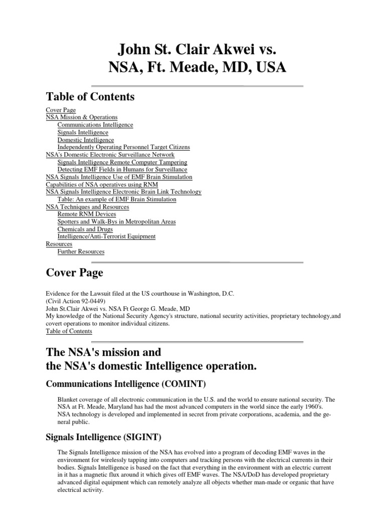 Akwei | PDF | National Security Agency | Signals Intelligence