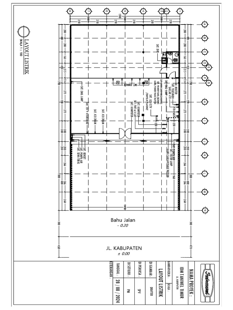 Rencana Layout Listrik IDM Taniwel Timur | PDF