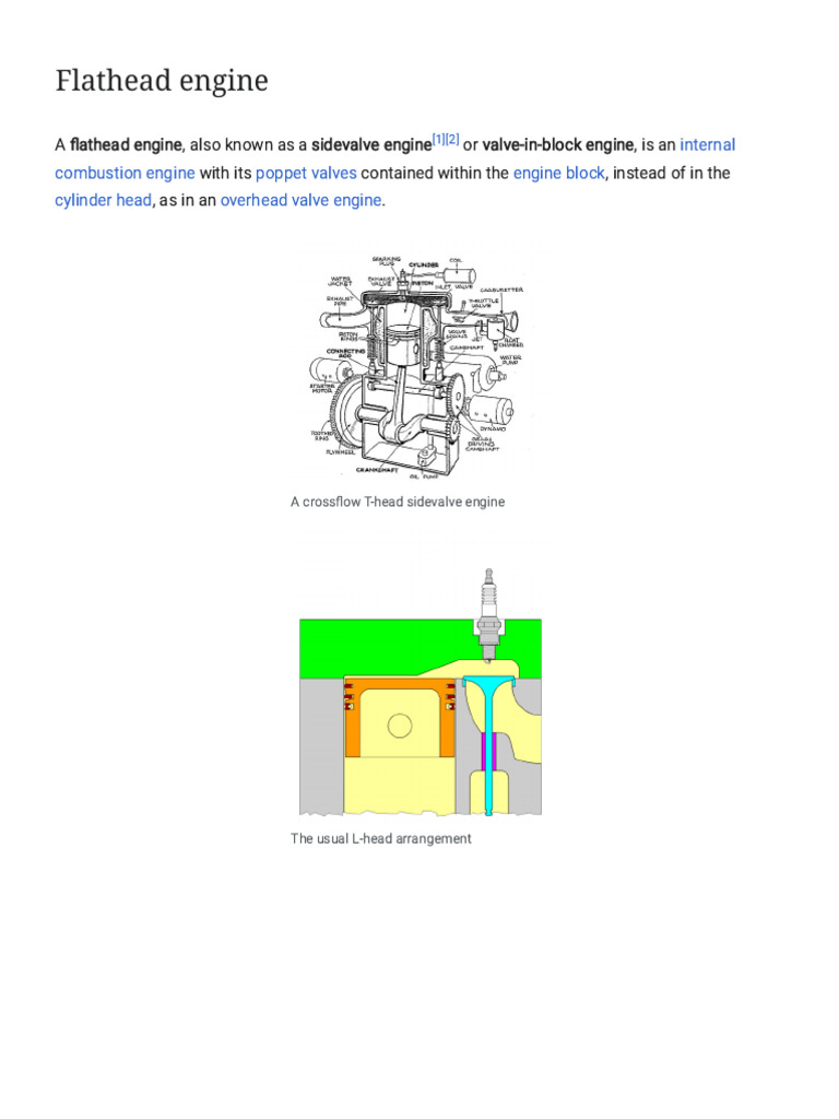 Flathead Engine Overview and Design | PDF