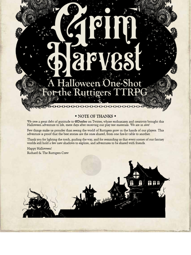Halloween Adventure: Hallowfall TTRPG | PDF