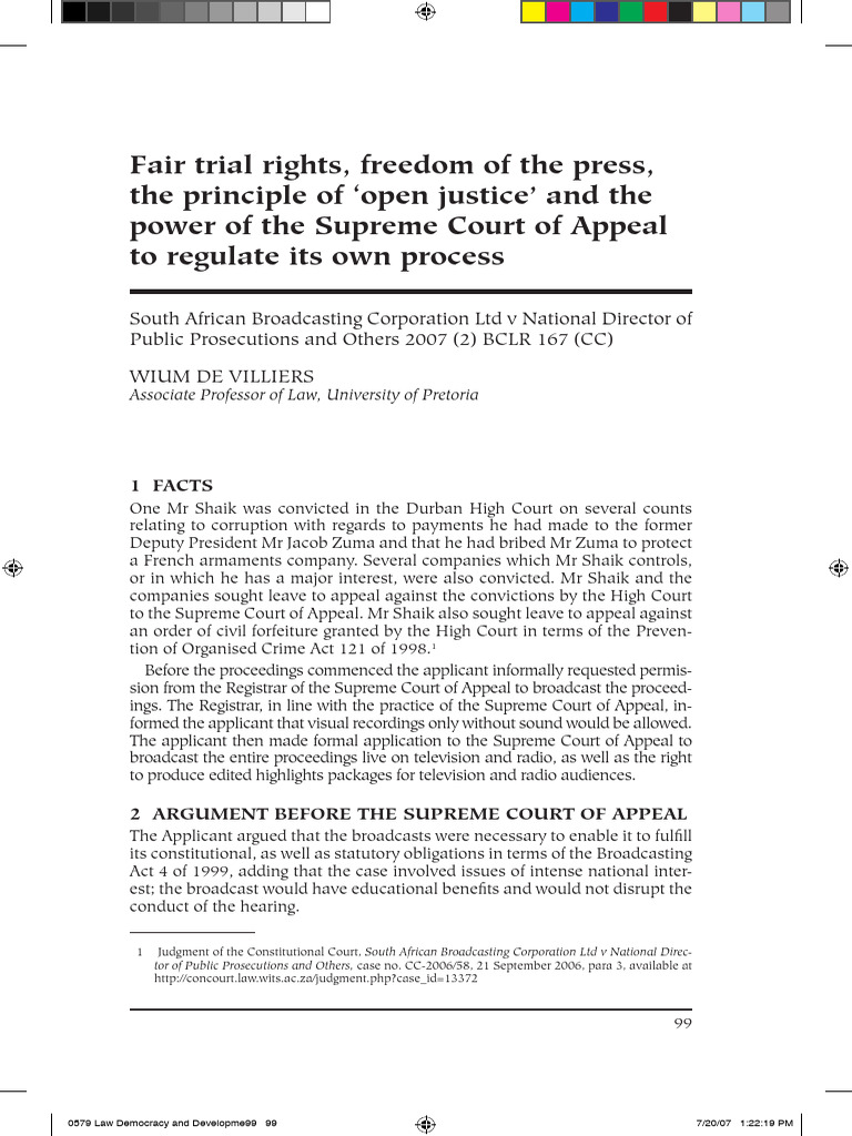8 | PDF | Right To A Fair Trial | Criminal Procedure In South Africa
