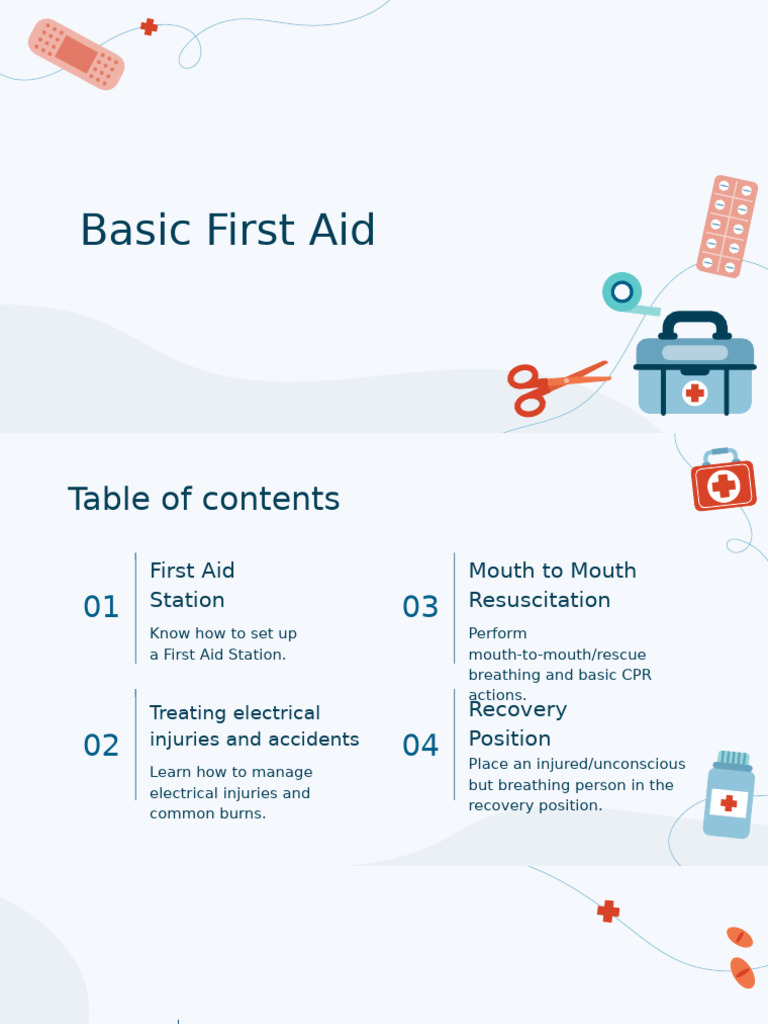 Basic First Aid | PDF | Cardiopulmonary Resuscitation | First Aid