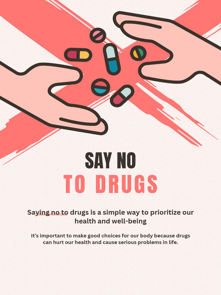 Simple Pastel I Am Drug Free Poster | PDF