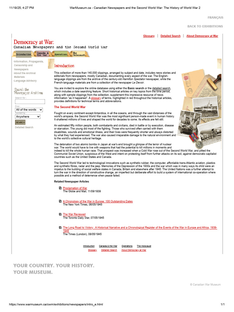 Canadian Newspapers and the Second World War_ the History of World War ...