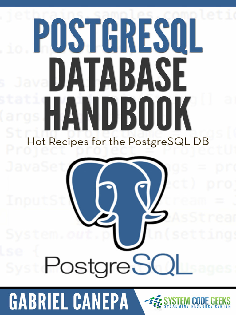 PostgreSQL Database Handbook | PDF | Postgre Sql | Databases