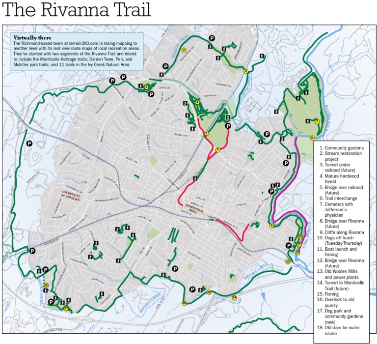 Rivanna Trail Map