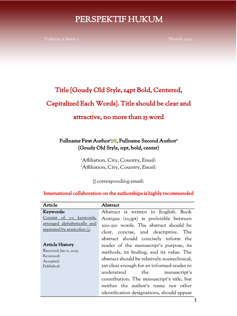 Template Perspektif 2025 | PDF | Citation | Abstract (Summary)