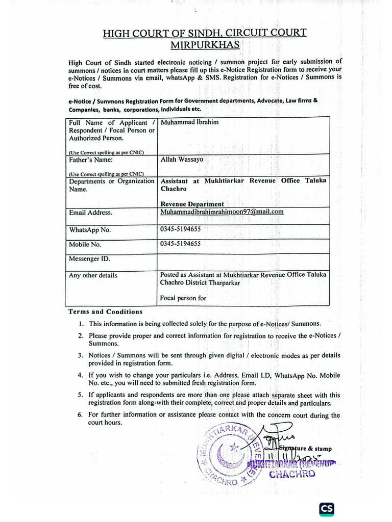 Chachro e Notice | PDF
