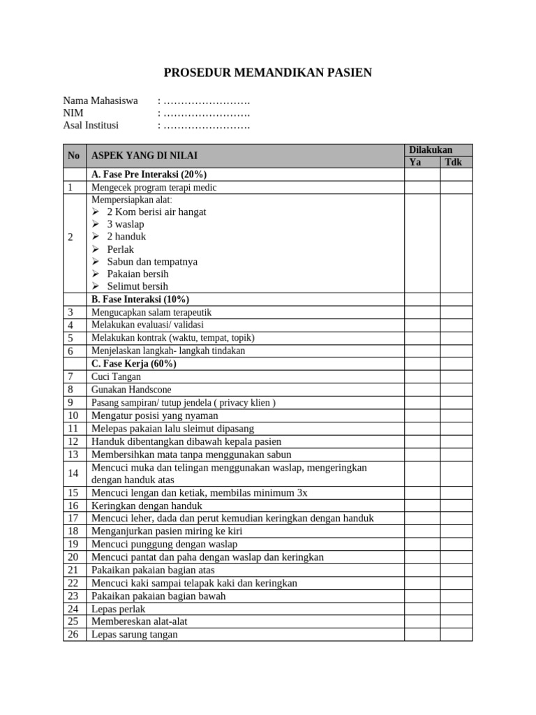 Sop Personal Hygiene | PDF