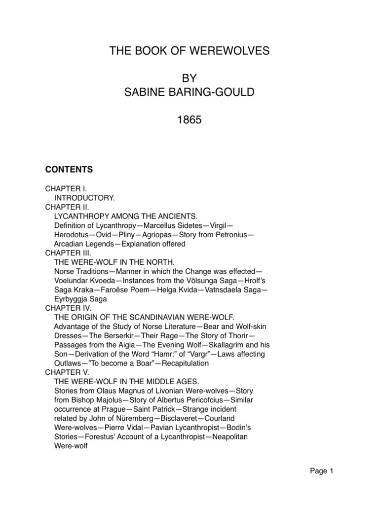 The Book of Werewolves | PDF | Werewolves
