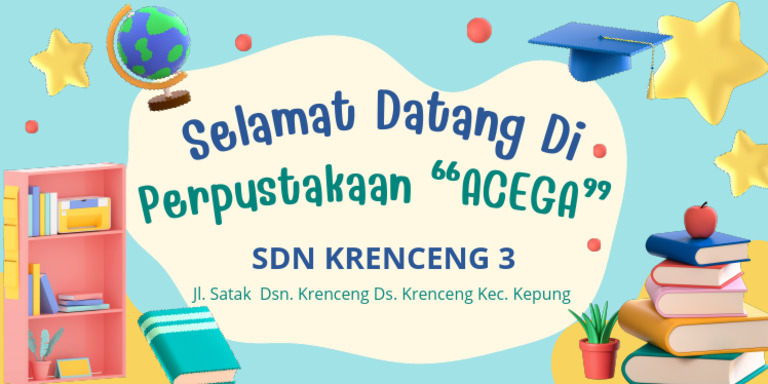 Blue Welcome To School Library Banner | PDF