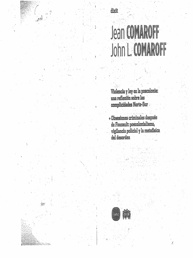 Comaroff y Comaroff | PDF