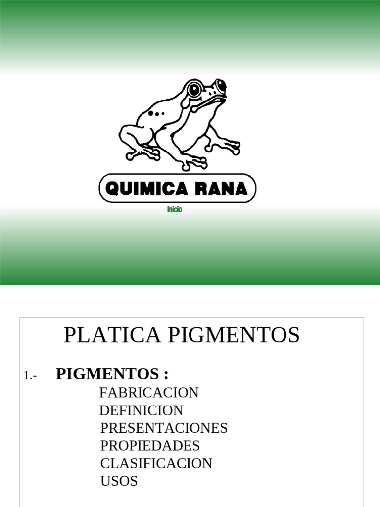 Plática Pigmentos | PDF | Pigmento | Química