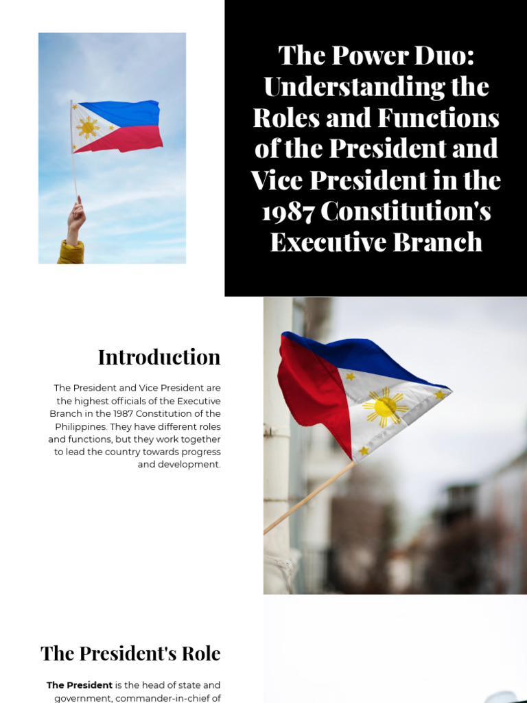 President and Vice President Roles in 1987 Constitution | PDF