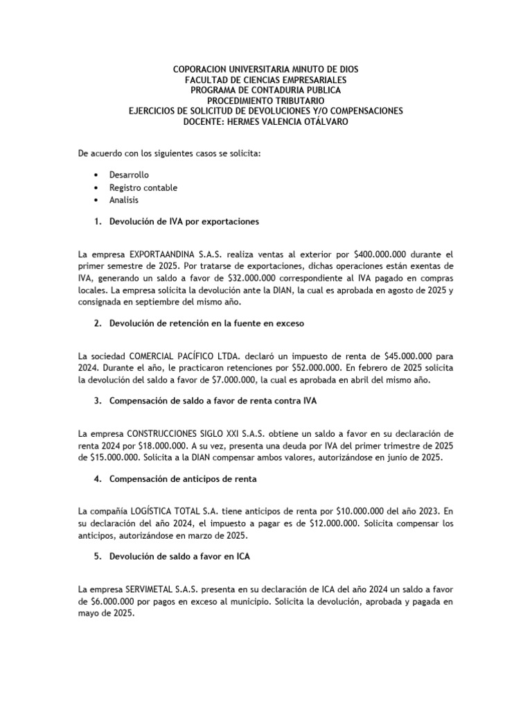 Ejercicios - Dev - Comp 2025 | PDF