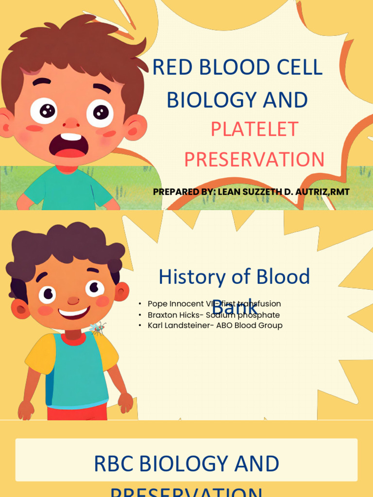 RBC and Platelet Preservation Insights | PDF